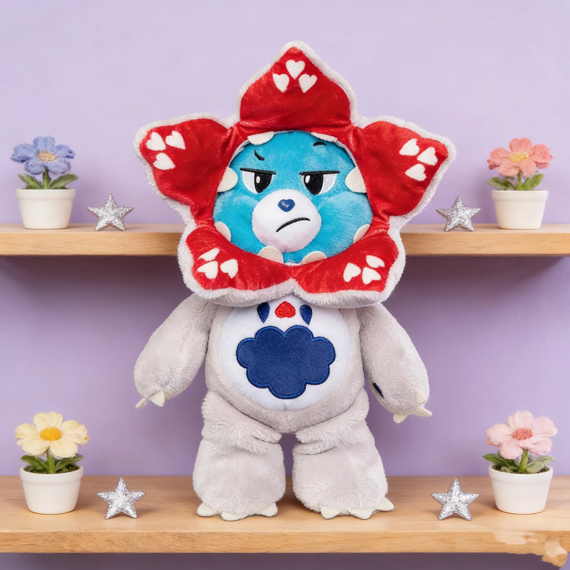 Demogorgon Love Bear Plush – Cute Spooky Stuffed Toy – Pals Plushies